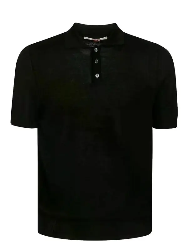 Alpha Industries Buttoned-collar Polo Shirt - Black