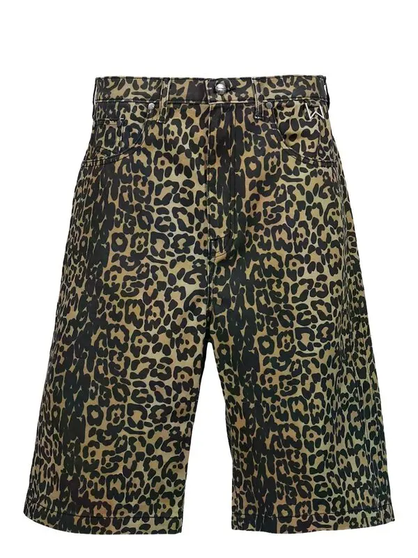 Rhude Leopard-print Shorts - Brown