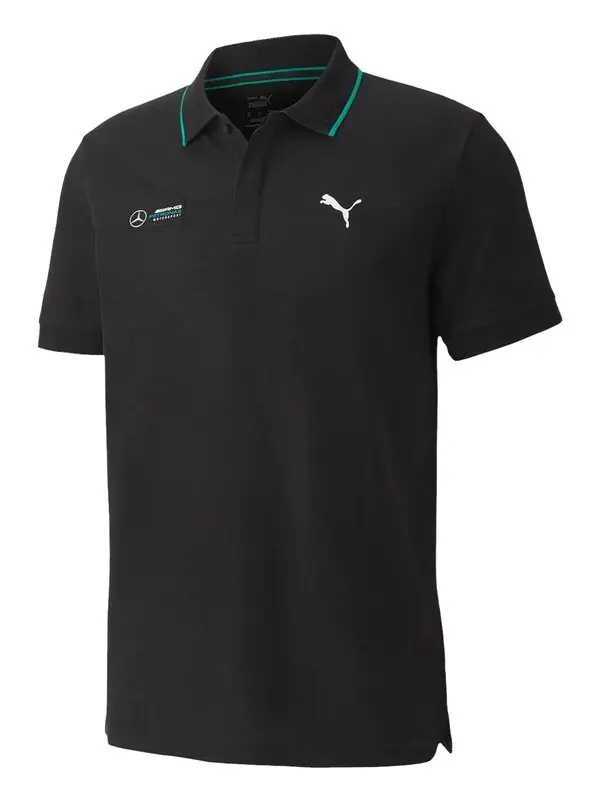 PUMA X Mercedes Amg Logo-print Polo Shirt - Black