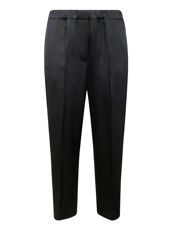 Liviana Conti Cropped Trousers - Black