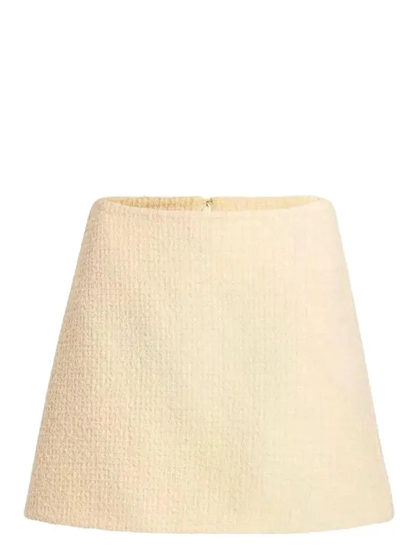 Patou Tweed A-line Mini Skirt - Yellow
