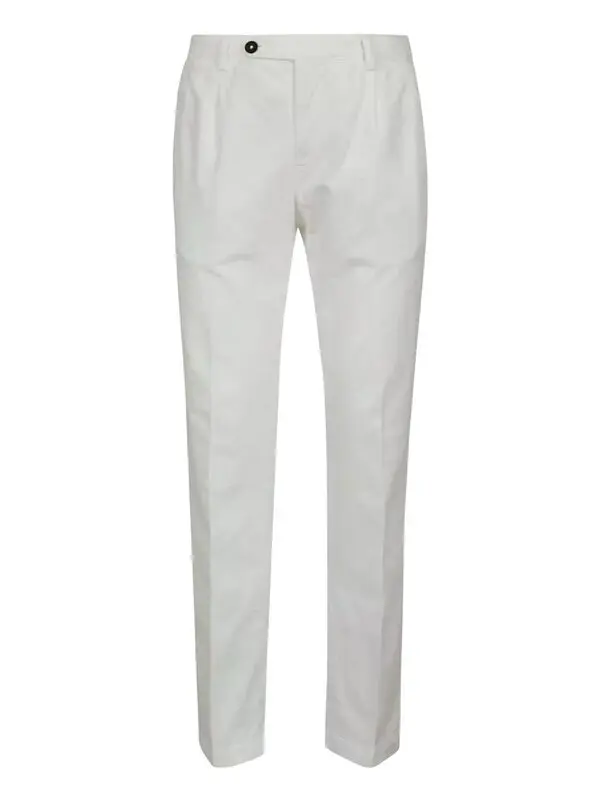 Massimo Alba Cotton Trousers - White