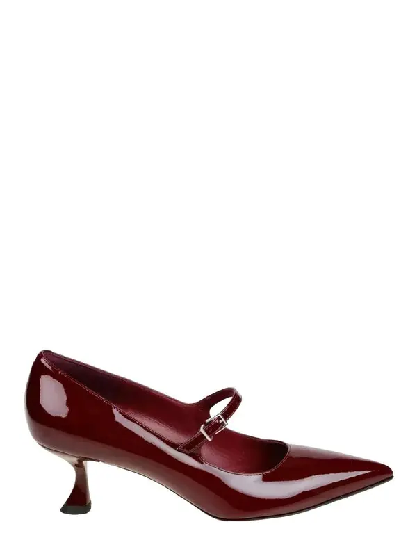 SERGIO LEVANTESI 50mm Patent Leather Buckle Pumps - Red