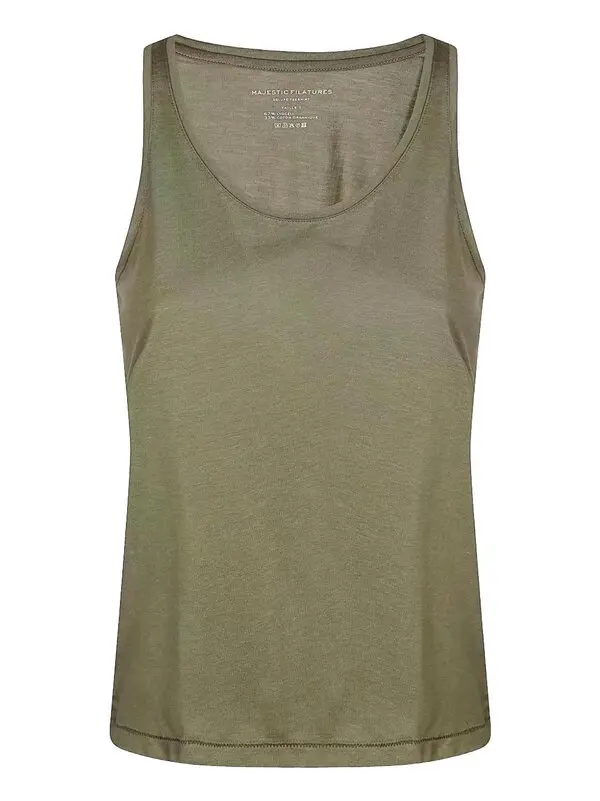 Majestic Filatures U-neck Tank Top - Green