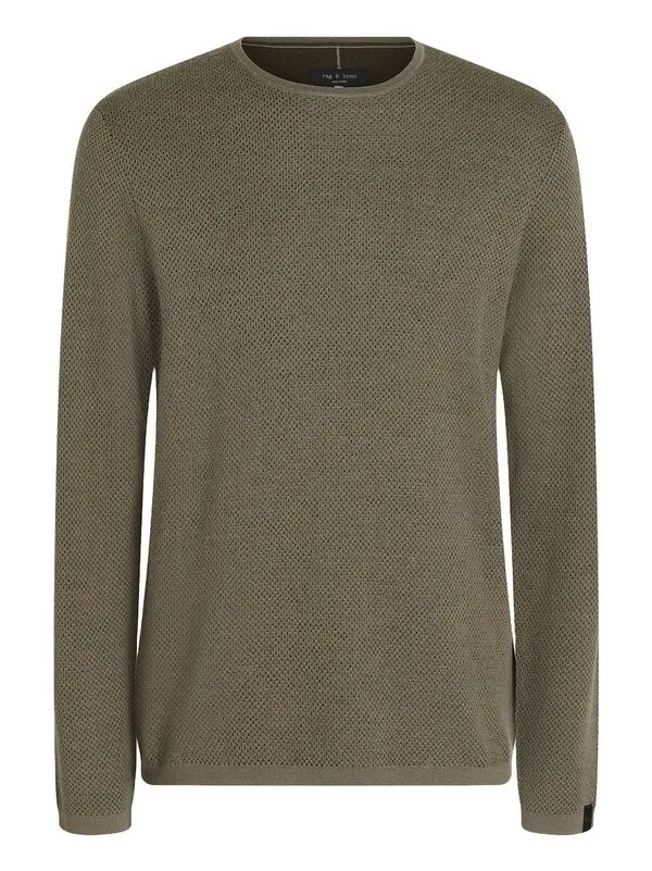 Rag & Bone Bennett Cotton And Wool-blend Sweater - Army Green