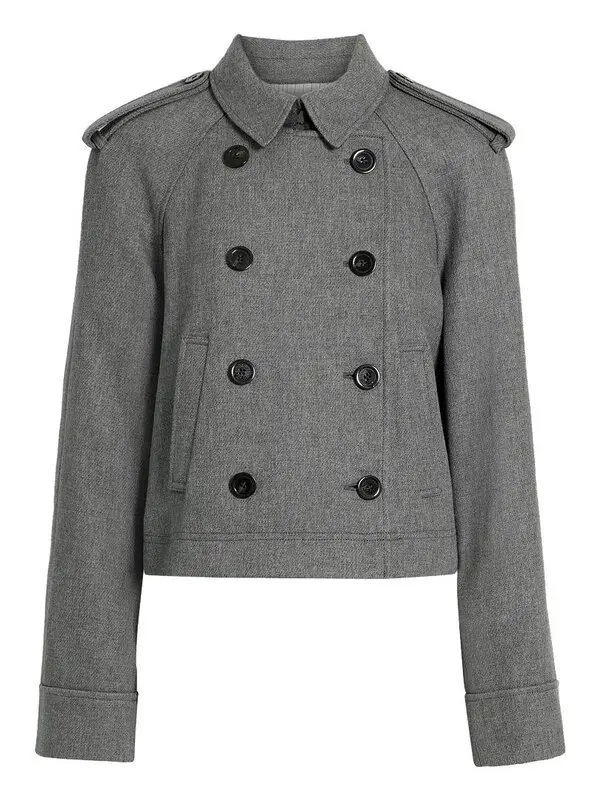 Veronica Beard Conneley Double-breasted Tweed Jacket - Anthracite