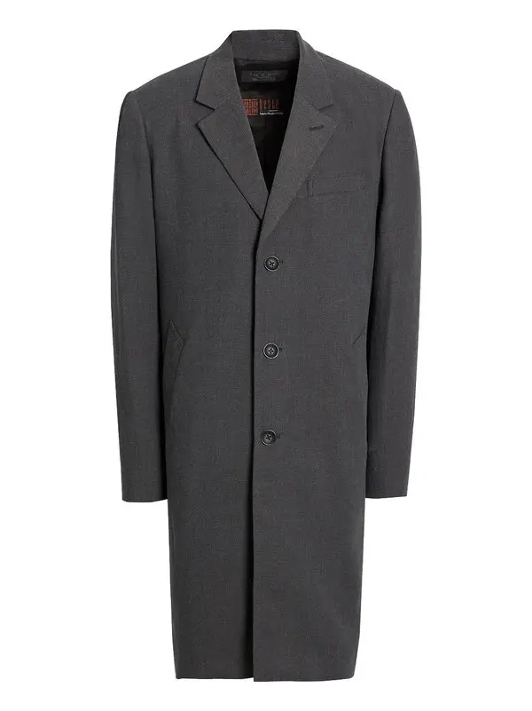 Rag & Bone Wool And Linen-blend Twill Coat - Anthracite