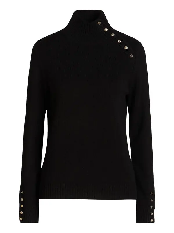 Maje Cashmere Turtleneck Sweater - Black