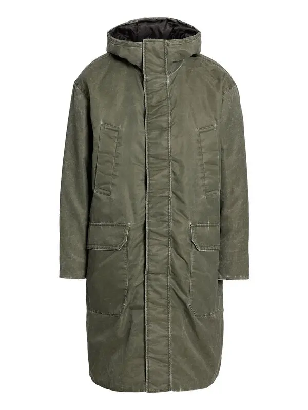 Rag & Bone Clint Shell Hooded Down Parka - Army Green