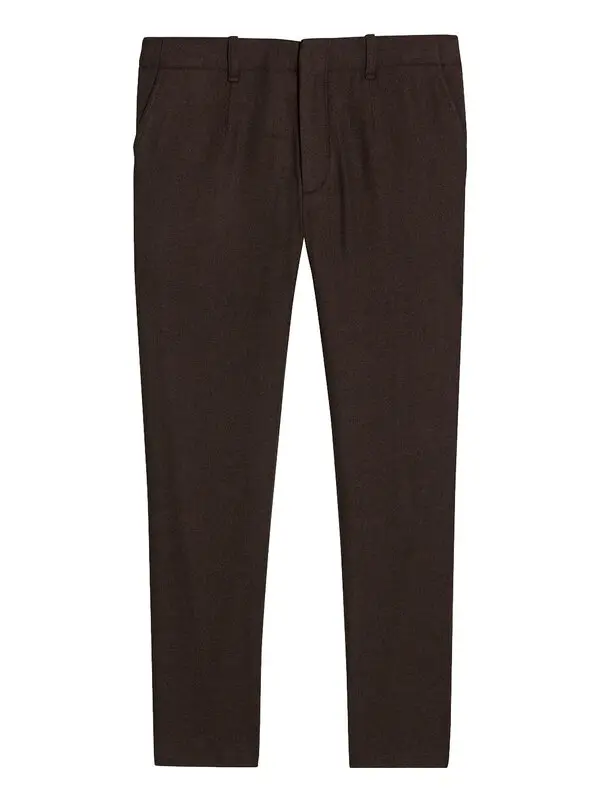 Rag & Bone Lennox Flannel Pants - Dark Brown