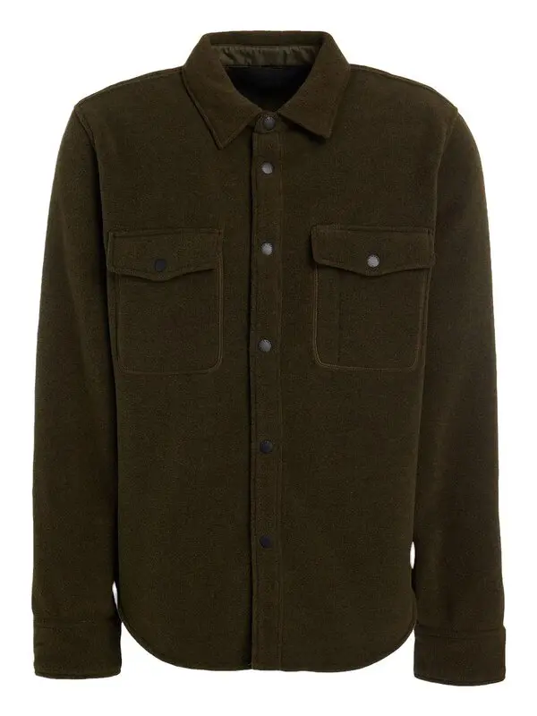 Rag & Bone Jack Fleece Overshirt - Army Green