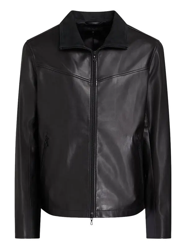 Rag & Bone Grant Suede-trimmed Leather Jacket - Black