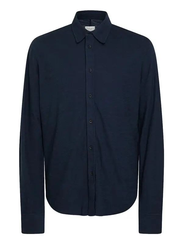 Rag & Bone Fit 2 Tomlin Cottonblend Jersey Shirt - Navy