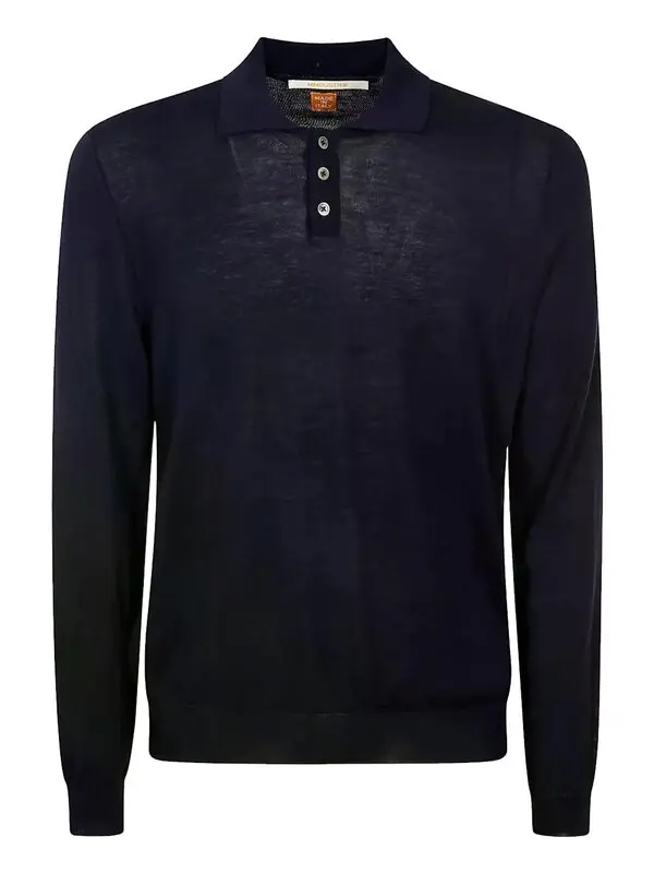 Alpha Industries Long-sleeve Button Polo Shirt - Blue
