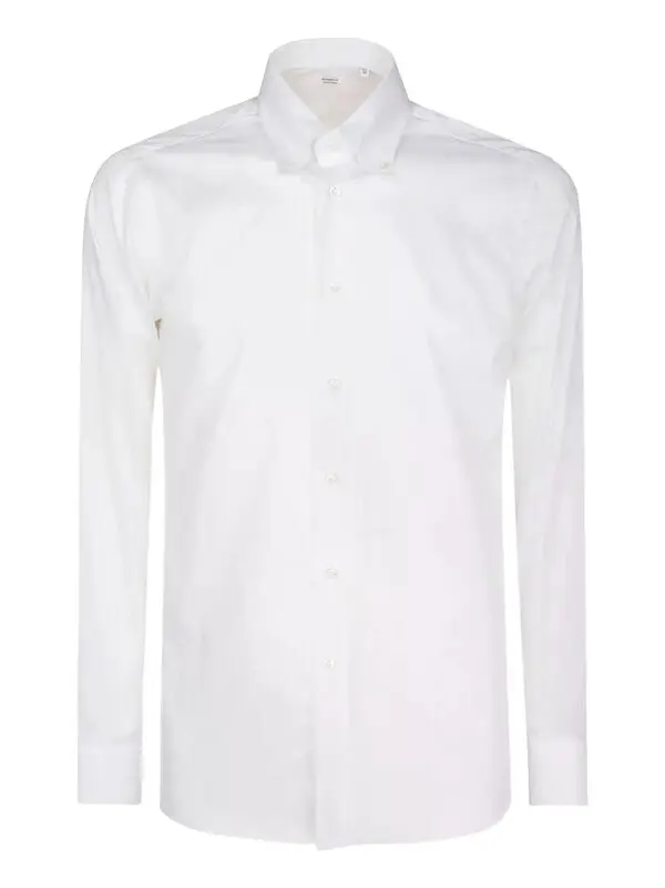 BORRIELLO NAPOLI Long-sleeve Cotton Shirt - White