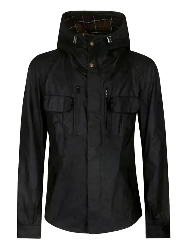 Barbour Cotton Hooded Jacket - Black
