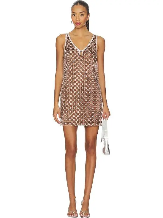 Saylor Jeanetta Mini Dress - Chocolate