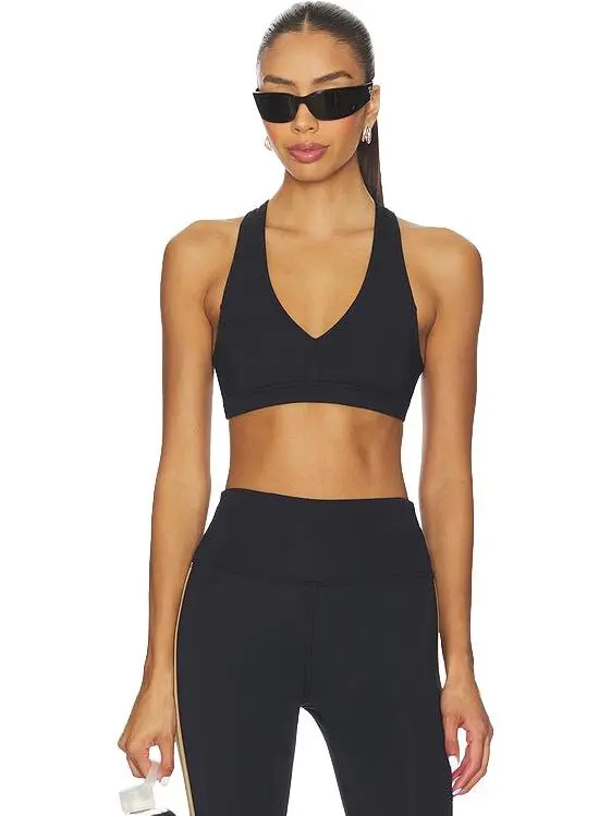 Strut This The X-factor Sports Bra In Black - Black & Fern
