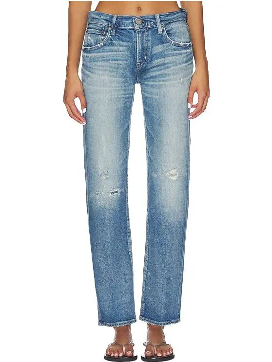 Moussy Vintage Bridgeville Slim Straight Jeans - Blue