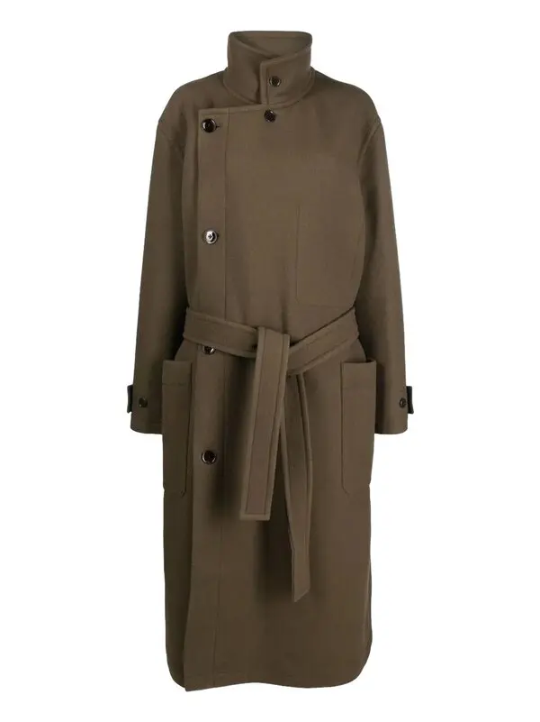 LEMAIRE Wrap Coat - Br Dark Squirrel