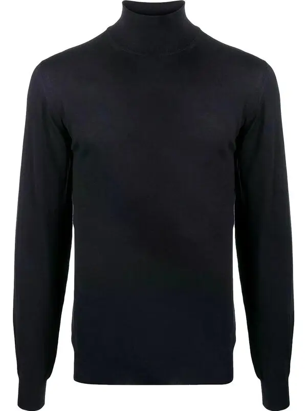 Fedeli Roll Neck Jumper - Blue