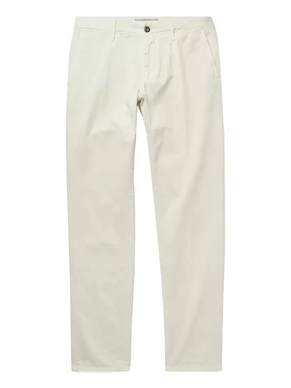 SLOWEAR Slim-fit Cotton-twill Chinos - Neutrals