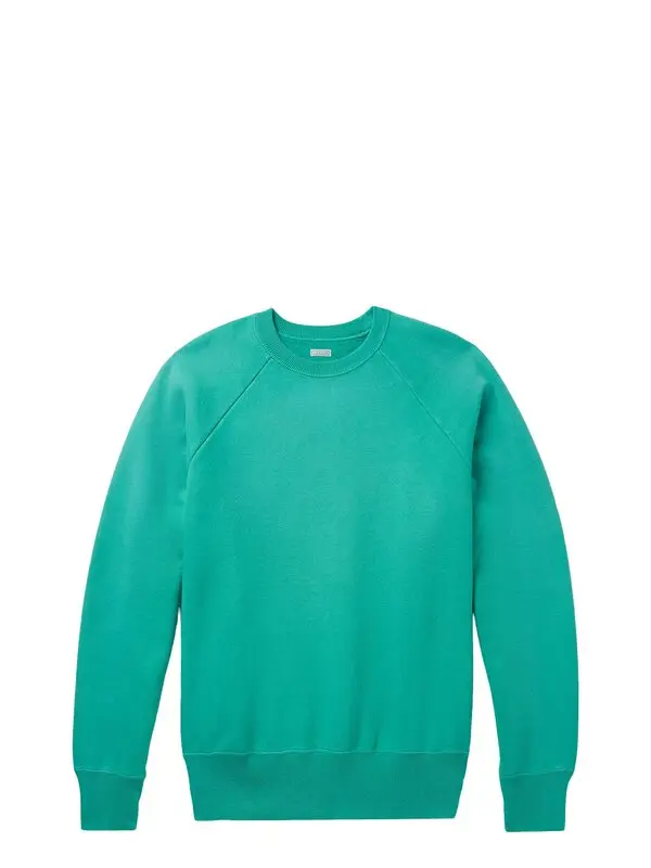 A.PRESSE Vintage Cotton-jersey Sweatshirt - Blue