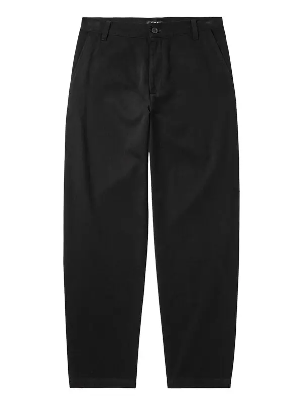 A.p.c. Lawrence Straight-leg Cotton-twill Chinos - Black
