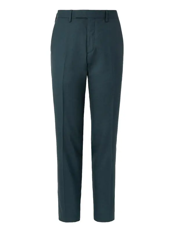 Mr P. Slim-leg Wool And Silk-blend Suit Trousers - Blue