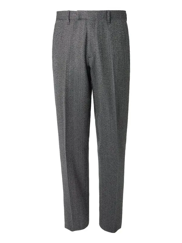 Mr P. Straight-leg Herringbone Virgin Wool Suit Trousers - Gray