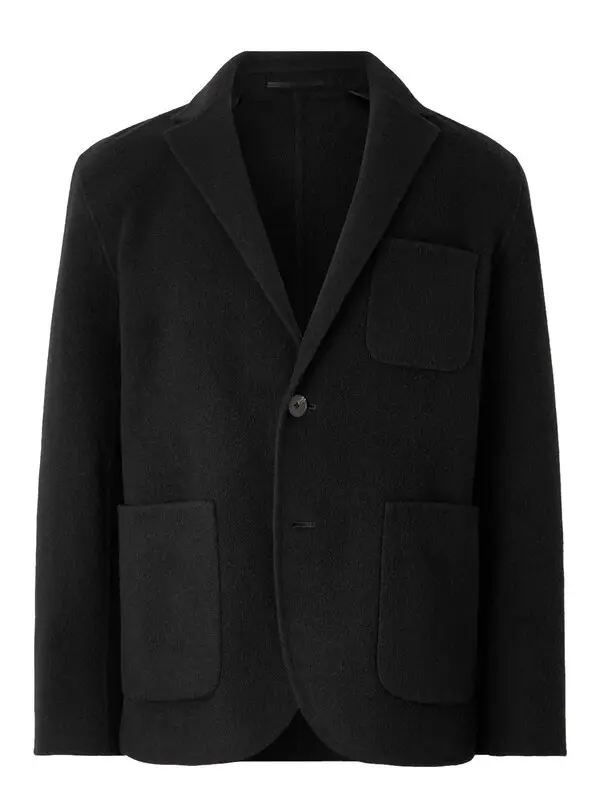 Mr P. Double-faced Brushed Cashmere And Yak-blend Blazer - Black