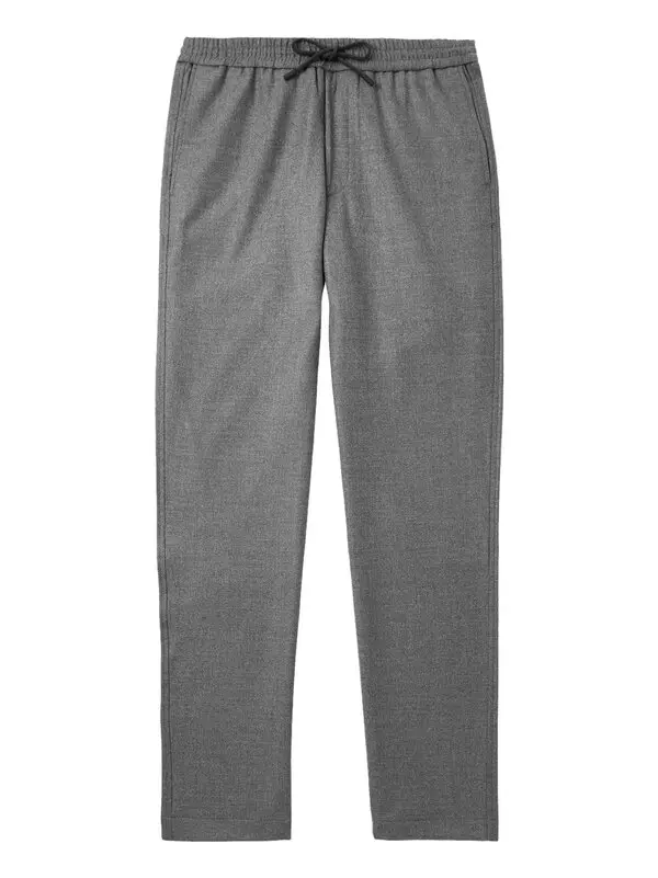 Sease Mindset Straight-leg Stretch Virgin Wool-flannel Trousers - Gray