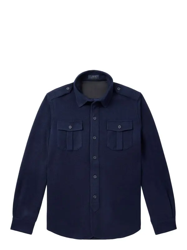 Sease Wool-blend Shirt - Blue