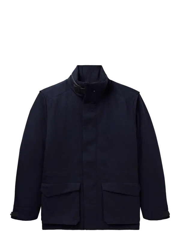 Sease Uptown Padded Cashmere Field Jacket - Blue
