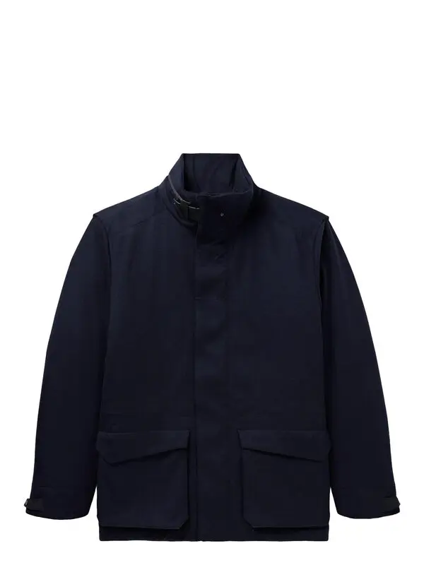 Sease Uptown Padded Cashmere Field Jacket - Blue