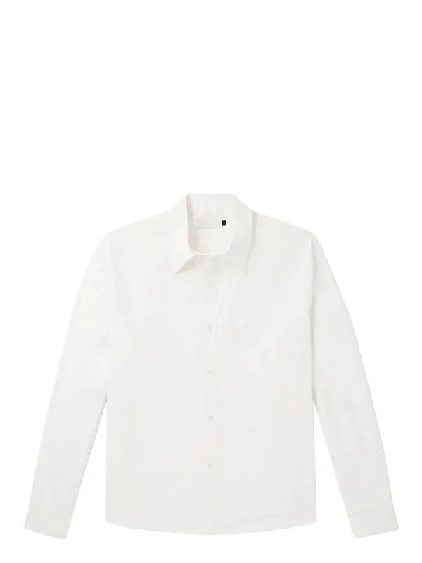 AMOMENTO Cotton And Silk-blend Poplin Shirt - White