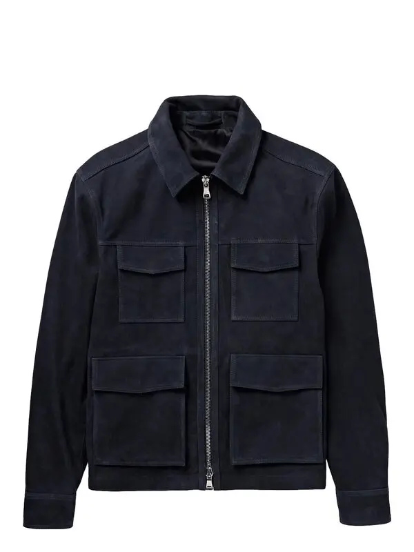 Mr P. Suede Safari Jacket - Blue
