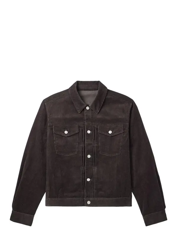 Mr P. Cotton-corduroy Trucker Jacket - Brown