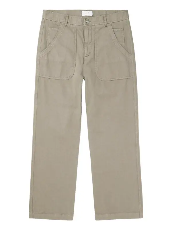 Mr P. Edward Straight-leg Cotton And Cashmere-blend Corduroy Trousers - Green