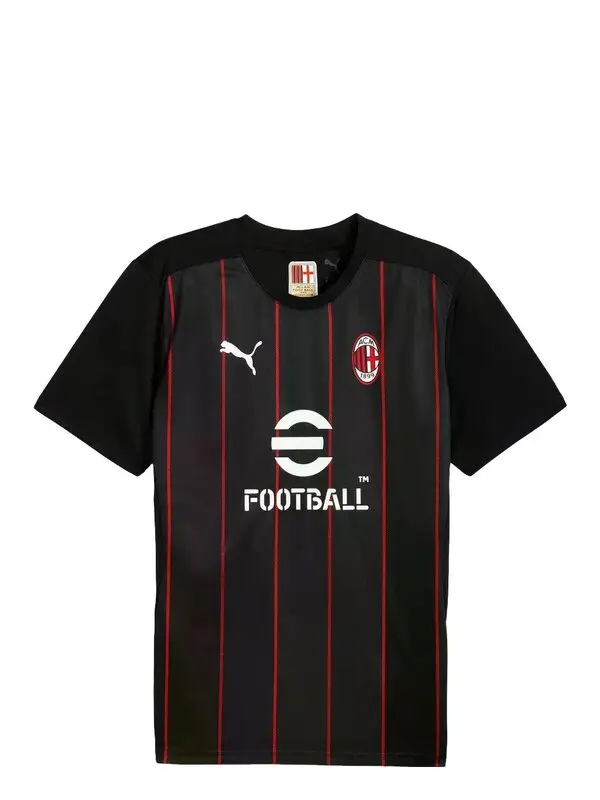 PUMA Ac Milan Pinstripe Performance T-shirt - Black