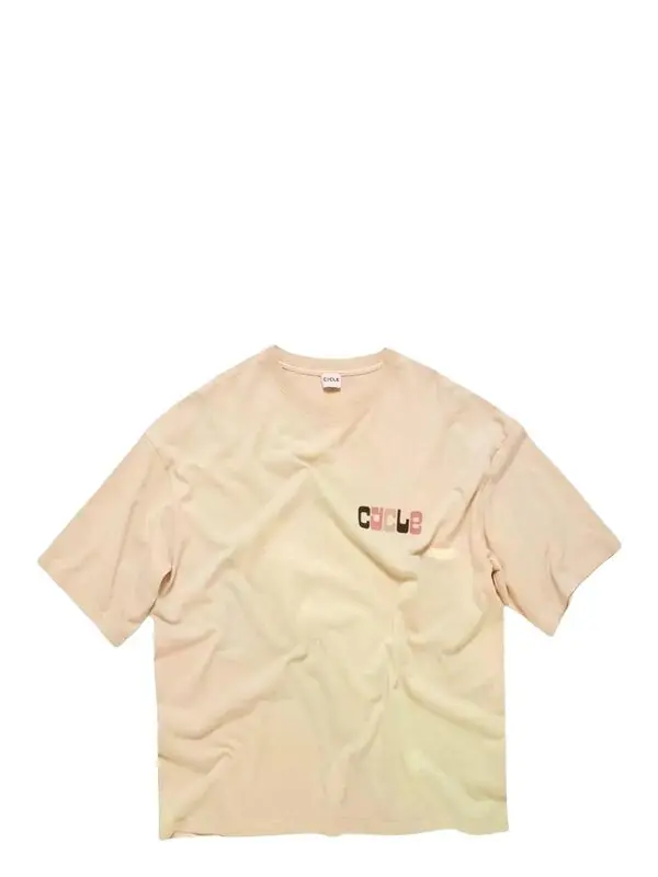 CYCLE Logo-print Cotton T-shirt - Neutrals