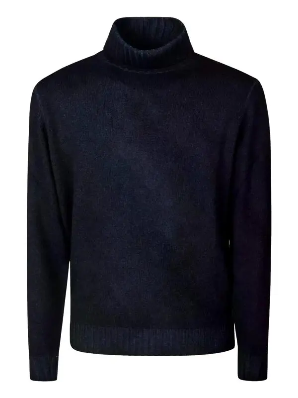FILIPPO DE LAURENTIIS High-neck Ribbed Sweater - Blue