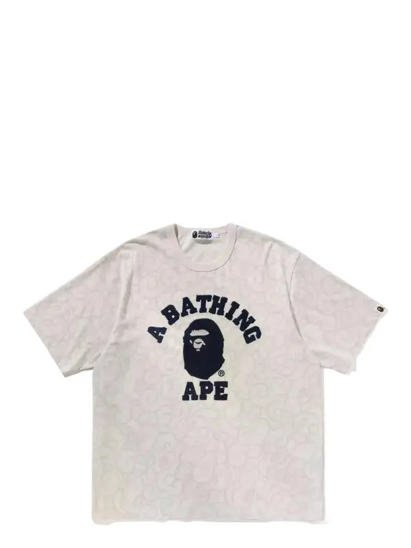 A BATHING APE Logo-embroidery T-shirt - Neutrals