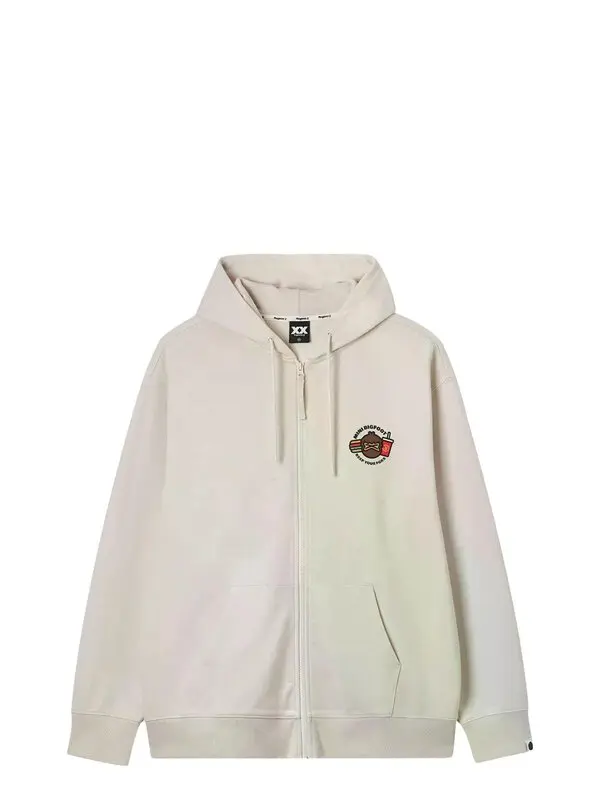 FINGERCROXX Zip Graphic Hoodie - Neutrals
