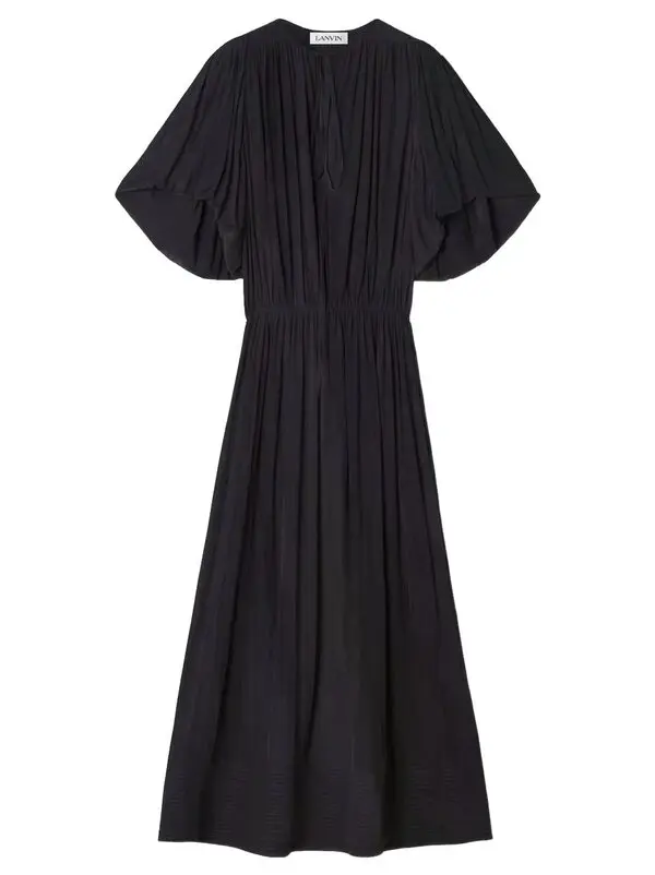 LANVIN Pleated Maxi Dress - Black