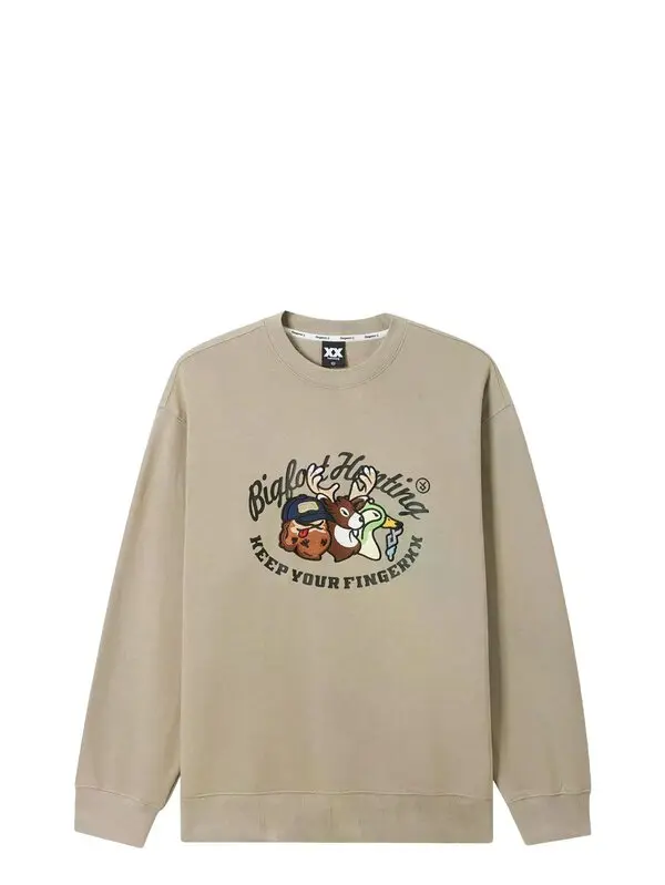 FINGERCROXX Graphic Crew-neck Sweatshirt - Neutrals
