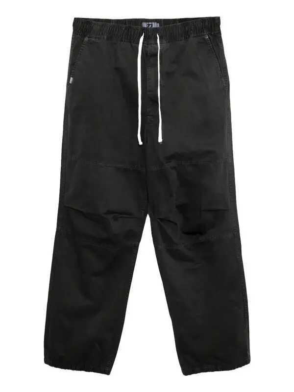 Izzue Paneled Drawstring Trousers - Black