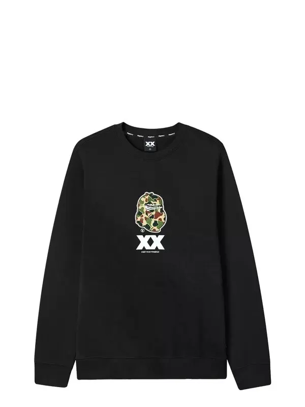 FINGERCROXX Graphic Crew-neck Sweatshirt - Black
