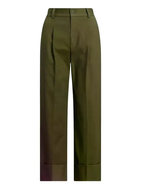 Ralph Lauren Pleated High-waisted Trousers - Green