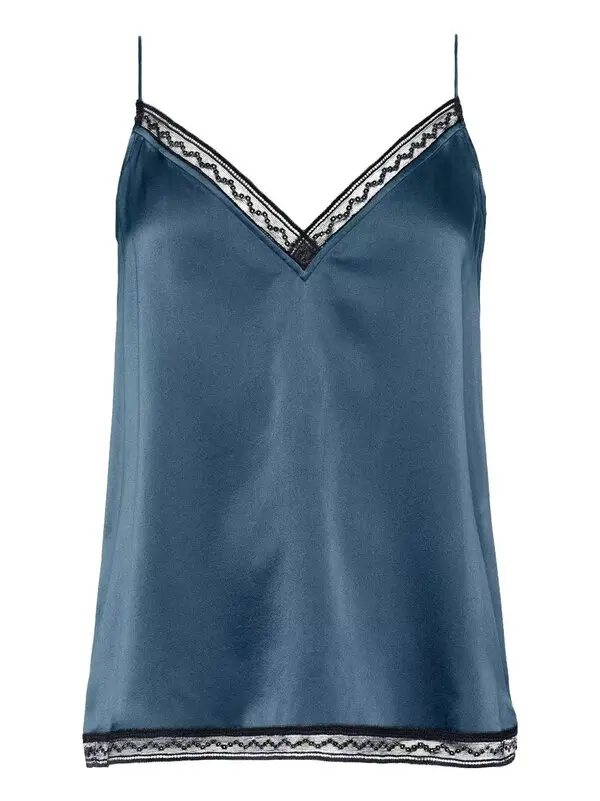 ERES Lace-trim Silk Camisole - Blue